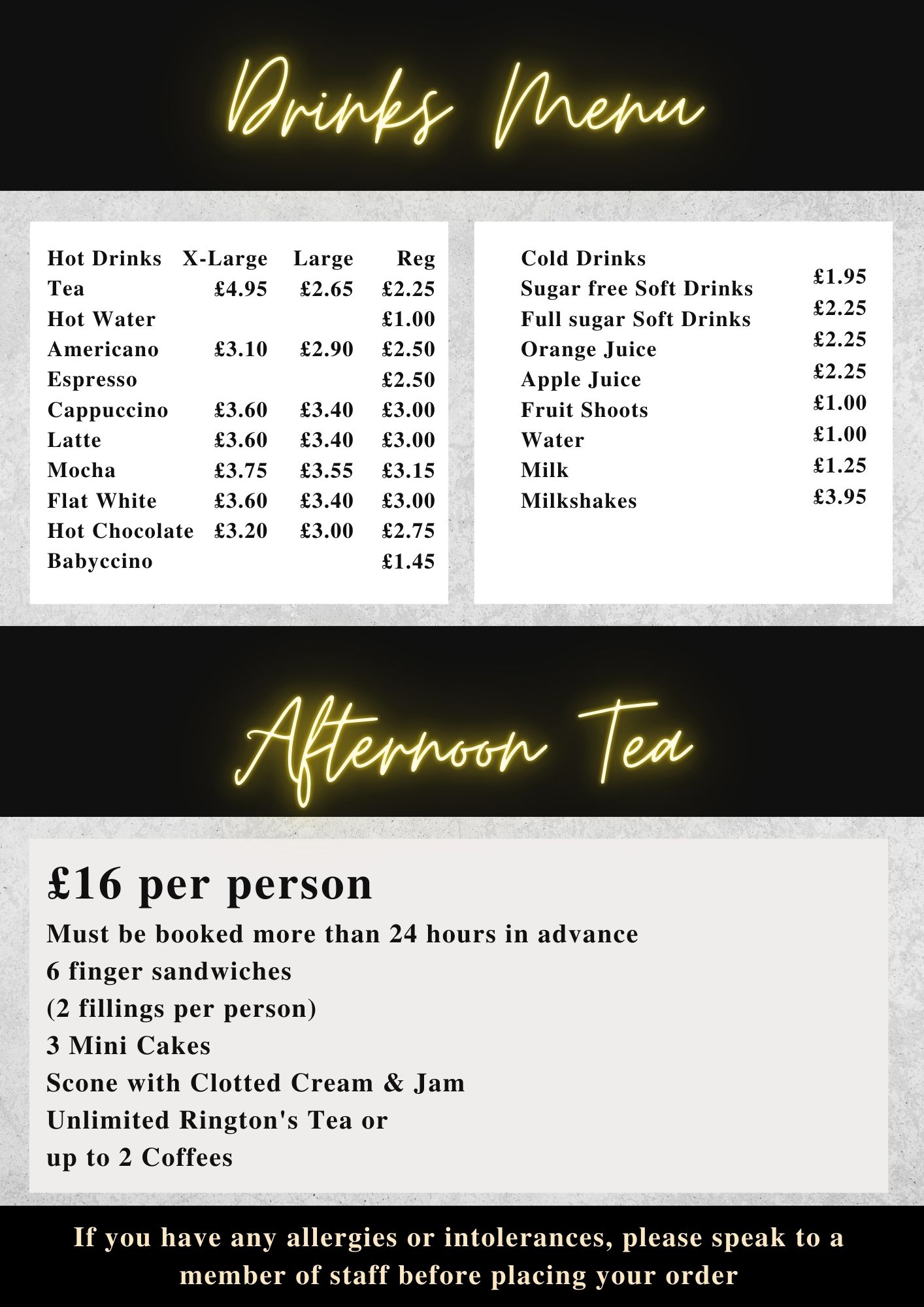 Our menu – The Gingerbread Tea House