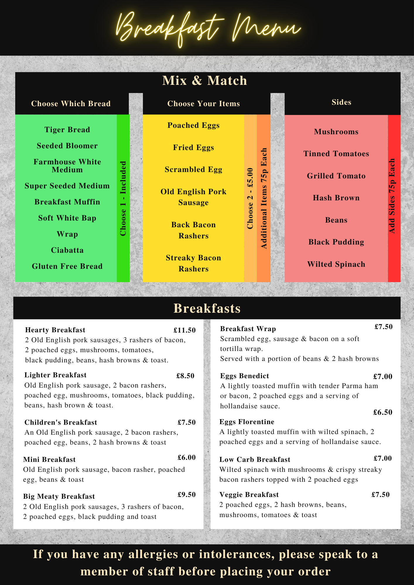 Our menu – The Gingerbread Tea House